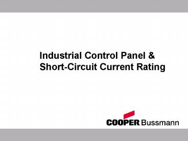 Industrial Control Panel presentation | free to view