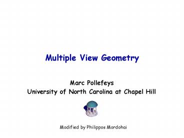 PPT – Multiple View Geometry PowerPoint presentation | free to view ...