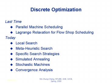 PPT – Discrete Optimization PowerPoint presentation | free to view - id ...