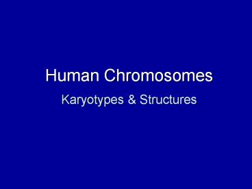PPT – Human Chromosomes PowerPoint presentation | free to view - id ...