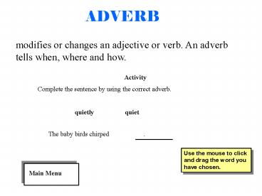 ADVERB presentation | free to view