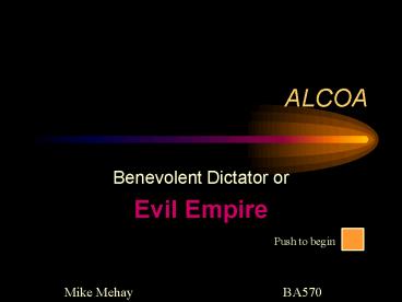 ALCOA presentation | free to view