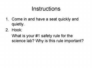 PPT – Instructions PowerPoint presentation | free to view - id: 1e25c6 ...