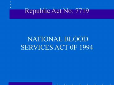 Republic Act No' 7719 presentation | free to view
