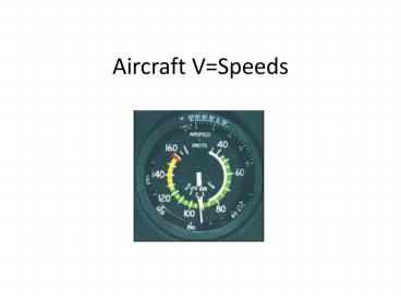 Aircraft V=Speeds presentation | free to view