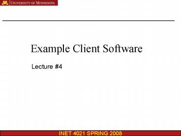 Example Client Software presentation | free to view