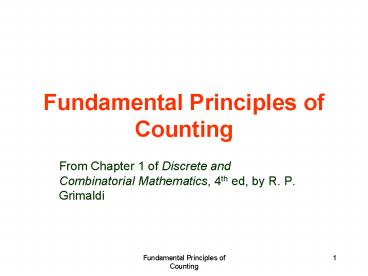 From Chapter 1 of Discrete and Combinatorial Mathematics, 4th ed, by R ...