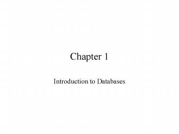 Introduction to Databases presentation | free to download