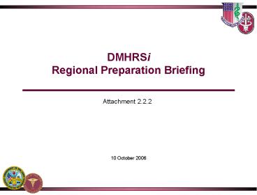 DMHRSi Regional Preparation Briefing presentation | free to view