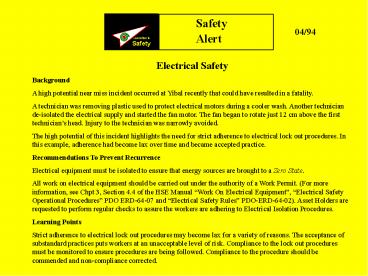 Electrical Safety presentation | free to view