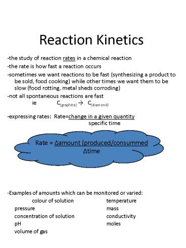 PPT – Reaction Kinetics PowerPoint presentation | free to view - id ...