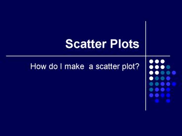 PPT – Scatter Plots PowerPoint presentation | free to view - id: 157ff6 ...