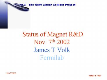 PPT – Status of Magnet R PowerPoint presentation | free to download ...