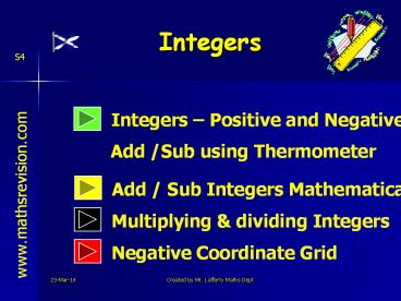 PPT – Integers PowerPoint presentation | free to download - id: 1db3c0 ...