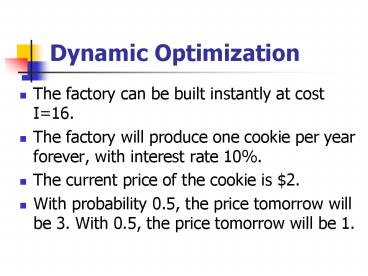 PPT – Dynamic Optimization PowerPoint presentation | free to view - id ...