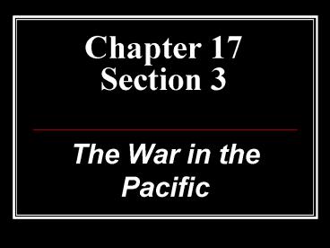 PPT – Chapter 17 Section 3 PowerPoint presentation | free to view - id ...
