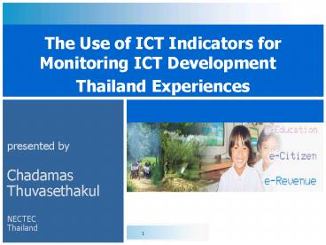 PPT – The Use of ICT Indicators for Monitoring ICT Development ...