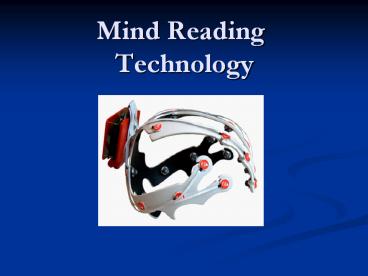 Mind Reading Technology presentation | free to download