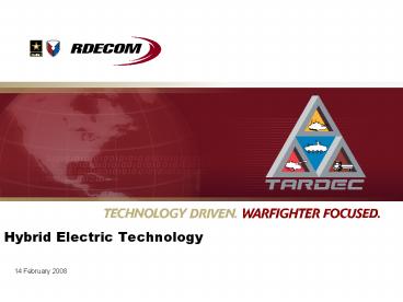 Hybrid Electric Technology presentation | free to view