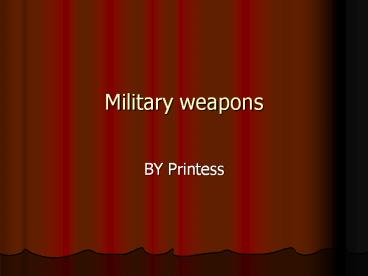 Military weapons presentation | free to download