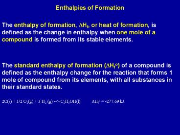 Enthalpies of Formation presentation | free to download