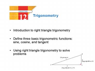 Introduction to right triangle trigonometry presentation | free to view