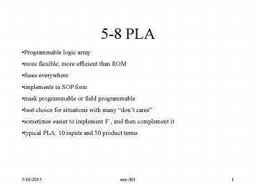 PPT – 5-8 PLA PowerPoint presentation | free to download - id: 1d8c9d-ZDc1Z