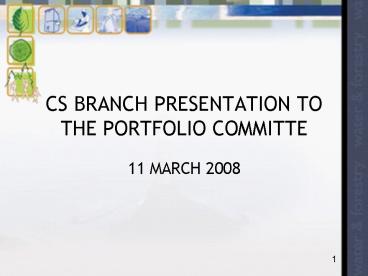PPT – CS BRANCH PRESENTATION TO THE PORTFOLIO COMMITTE PowerPoint ...