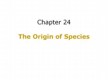 The Origin of Species presentation | free to download