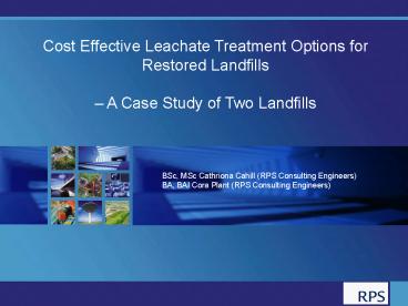 Cost Effective Leachate Treatment Options for Restored Landfills A Case ...