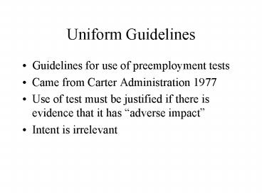 PPT – Uniform Guidelines PowerPoint presentation | free to view - id ...