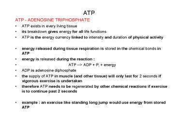 ATP presentation | free to view