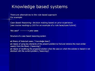 PPT – Knowledge based systems PowerPoint presentation | free to view ...
