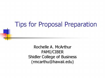 PPT – Tips for Proposal Preparation PowerPoint presentation | free to ...