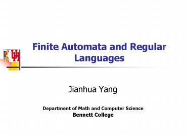 PPT – Finite Automata and Regular Languages PowerPoint presentation ...