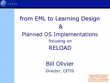 PPT – from EML to Learning Design PowerPoint presentation | free to ...