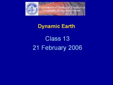 PPT – Dynamic Earth PowerPoint presentation | free to download - id ...