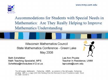 Accommodations for Students with Special Needs in Mathematics: Are They ...