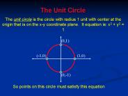 PPT – THE UNIT CIRCLE PowerPoint presentation | free to download - id ...