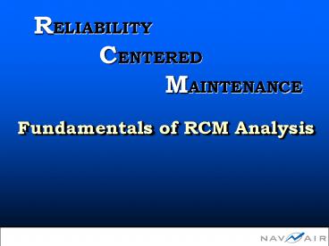 Fundamentals of RCM Analysis presentation | free to view