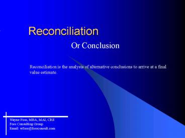 PPT – Reconciliation PowerPoint presentation | free to view - id ...