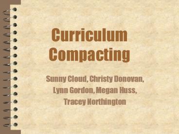 Curriculum Compacting presentation | free to view