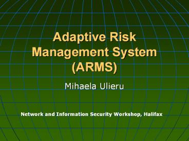 PPT – Adaptive Risk Management System (ARMS) PowerPoint presentation ...