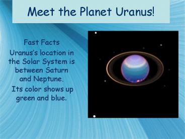 Meet the Planet Uranus presentation | free to view