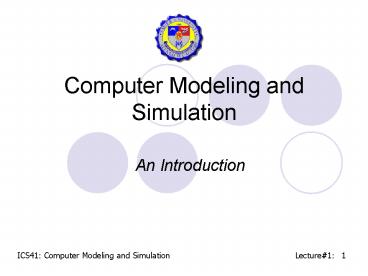 PPT – Computer Modeling and Simulation PowerPoint presentation | free ...