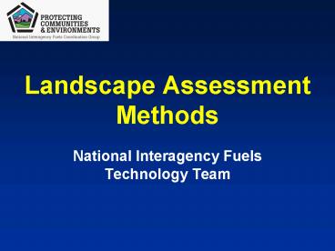Landscape Assessment Methods presentation | free to view