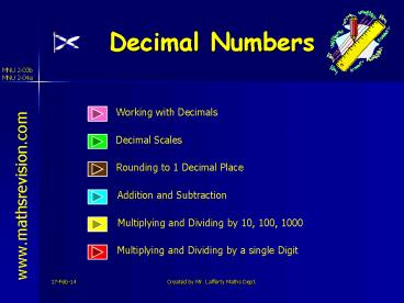 Decimal Numbers presentation | free to download