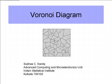 Voronoi Diagram presentation | free to view