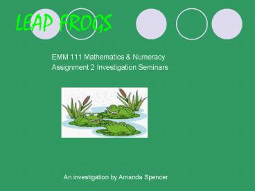 PPT – LEAP FROGS PowerPoint presentation | free to view - id: 165159-ZDc1Z
