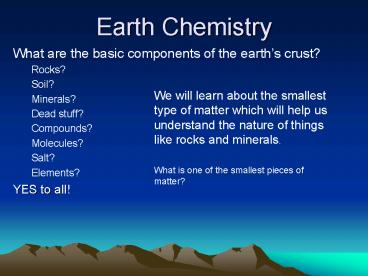 PPT – Earth Chemistry PowerPoint presentation | free to view - id ...